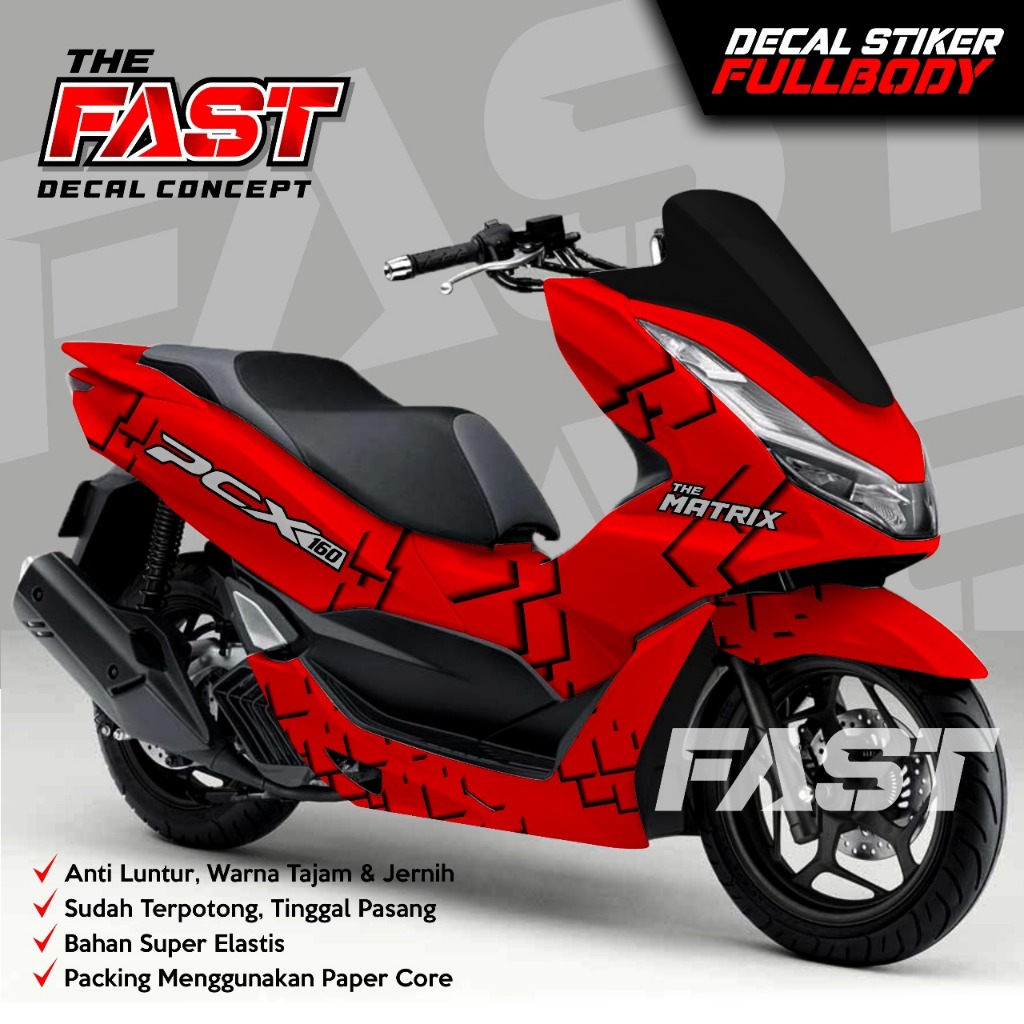 Jual TERBARU Decal PCX 160 Fullbody Matrix New Colour Striping Sticker ...
