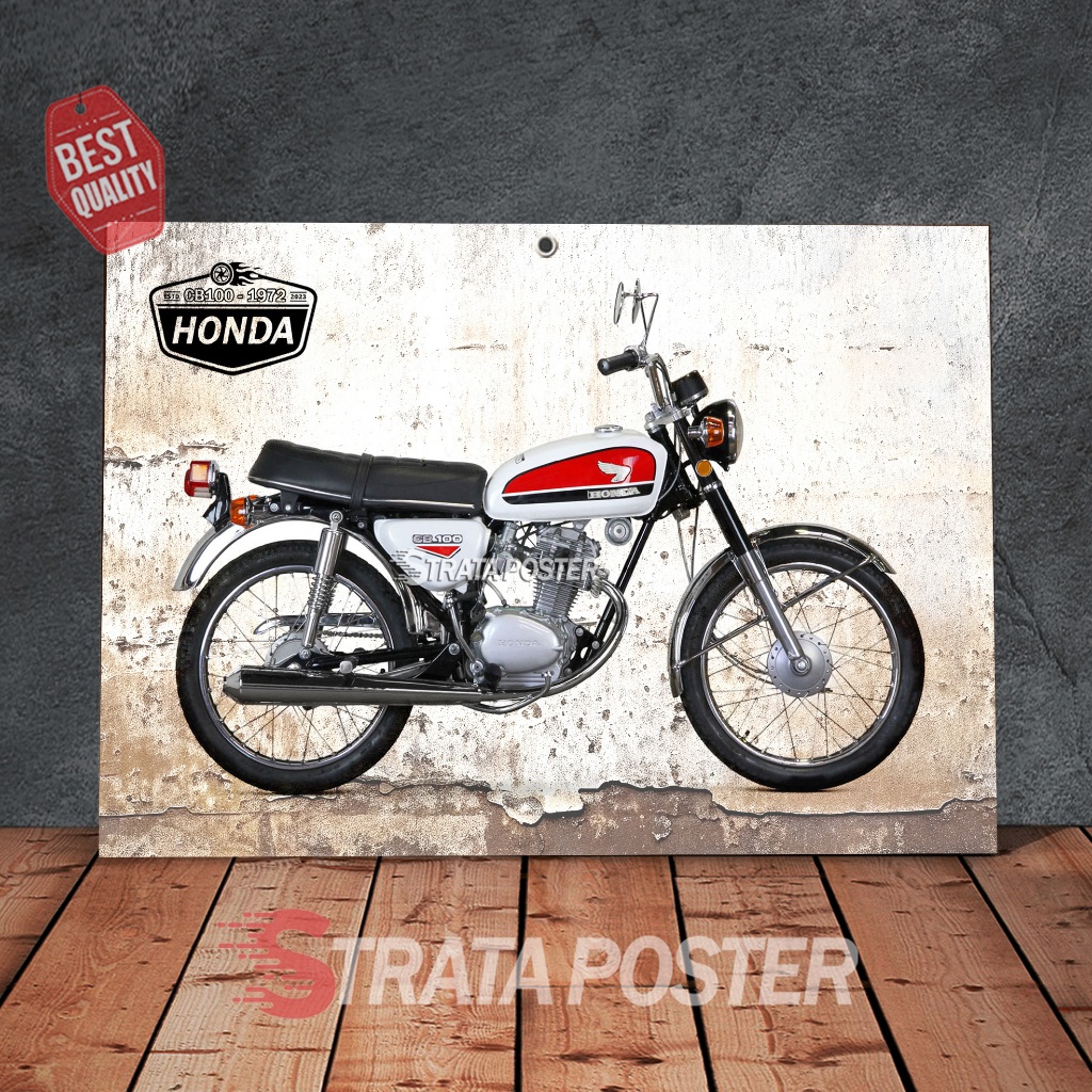 Jual Poster motor honda cb100 Hiasan dinding bengkel pajangan retro ...