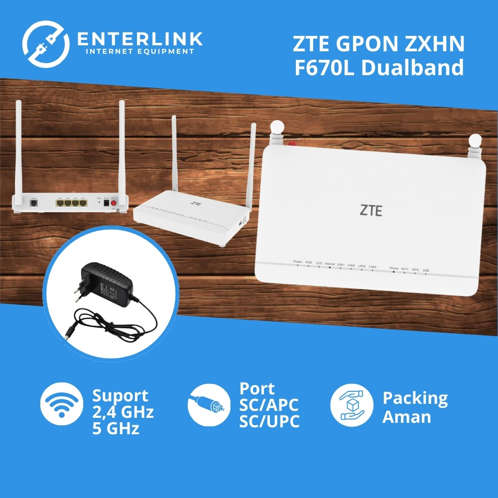 Jual Modem Router ZTE GPON ZXHN F670L Dualband | Shopee Indonesia
