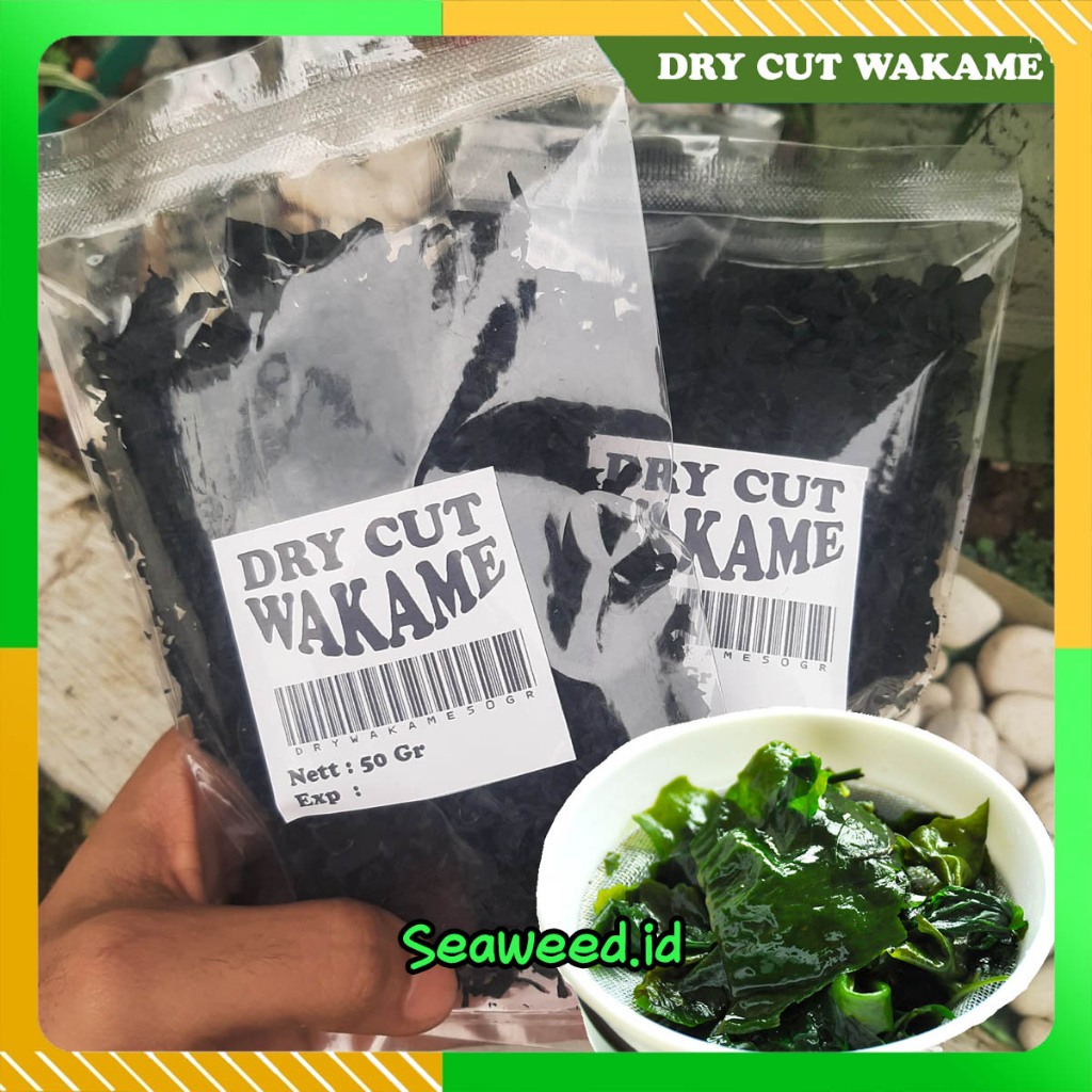 Jual DRY CUT WAKAME Rumput Laut Kering │Dried Cut Wakame Import untuk ...
