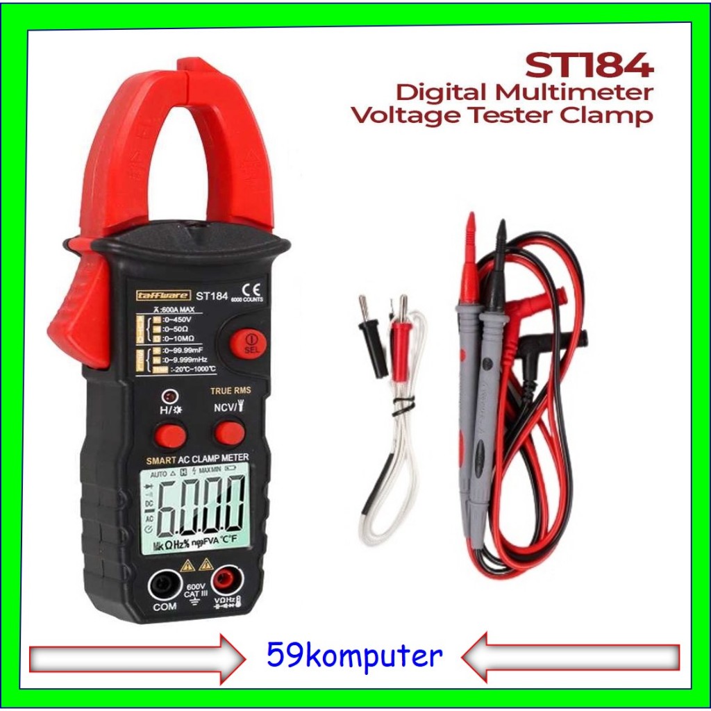 Jual Digital Clamp Multimeter Tang Ampere Voltage Tester Clamp Ampere ...