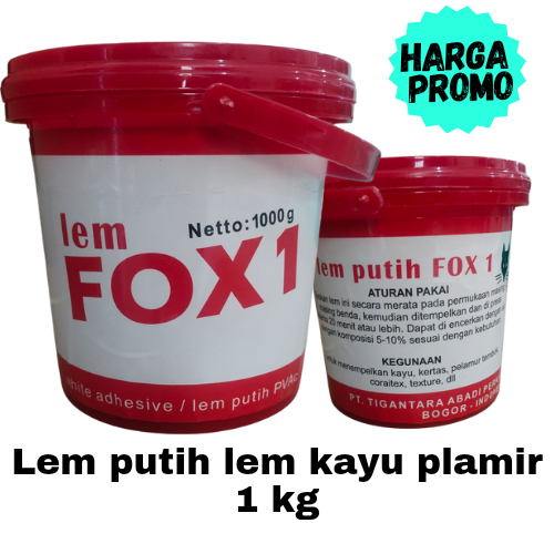 Jual LEM FOX LEM PUTIH LEM KAYU LEM PVA 1KG | Shopee Indonesia