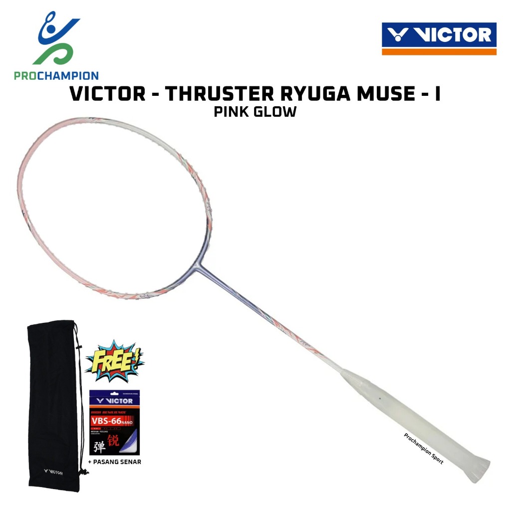 Jual Raket Badminton Victor Thruster Ryuga MUSE Pink Glow | Shopee ...