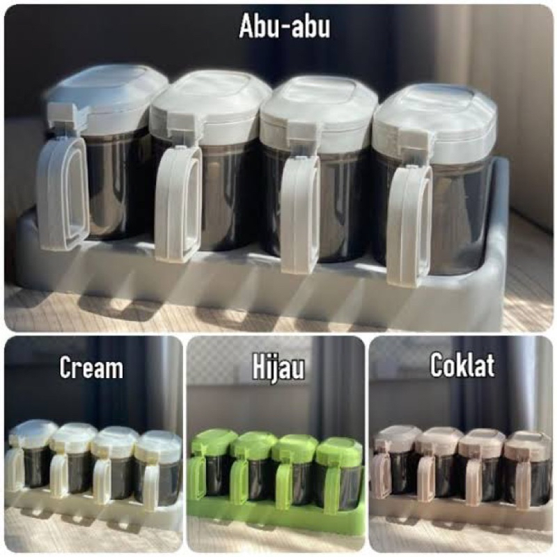 Jual KITCHEN SET KOTAK WADAH BUMBU DAPUR MAMAMIA / TEMPAT BUMBU ISI 4 ...
