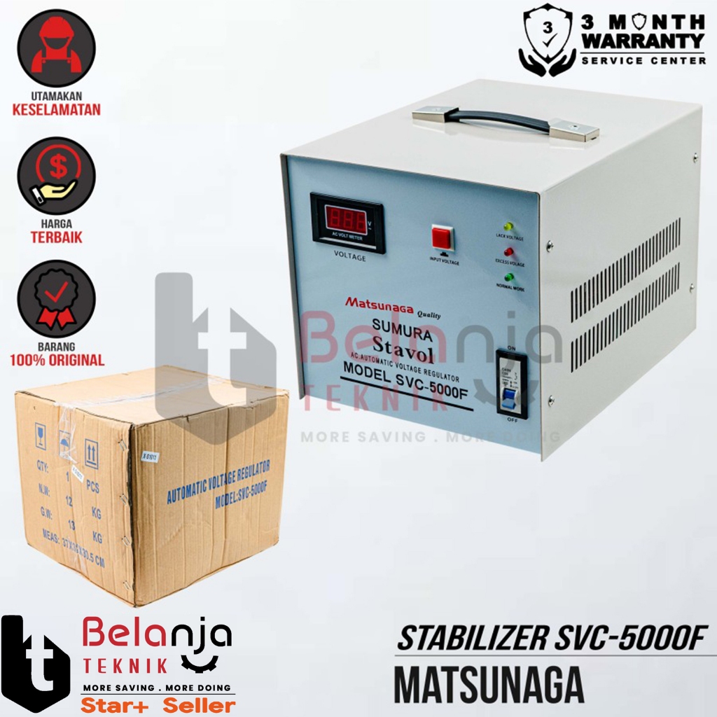 Jual Mesin Stavol Matsunaga SVC 5000 Stabilizer Voltage SVC-5000 VA 5000 w | Shopee Indonesia