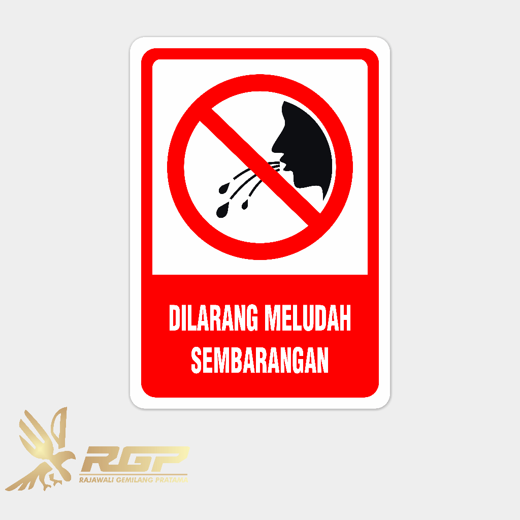 Jual Rambu Dilarang Meludah Sembarangan - Plat Alumunium | Shopee Indonesia