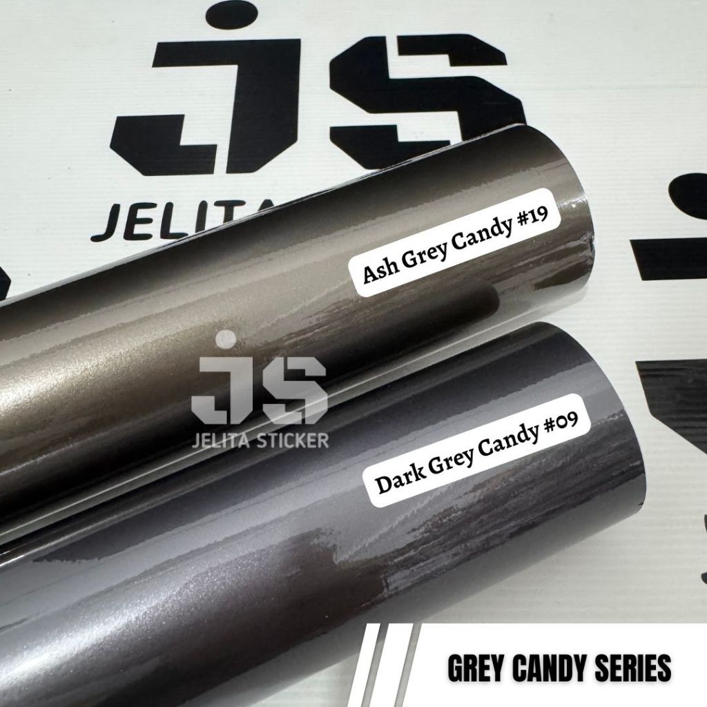 Jual [ ROLL ] Skotlet Grey Candy Series / Sticker Abu Abu Metalik ...