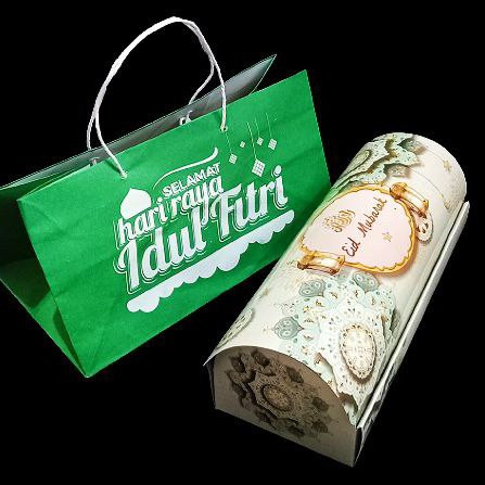 Jual ( 5 pcs ) Kotak Box Roll Cake Hampers Eid Idul Fitri Dus Bolu ...