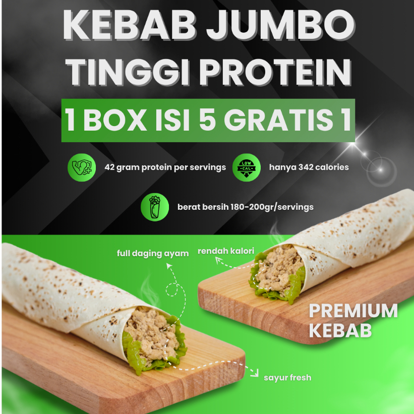 Jual Kebab High Protein Rendah Kalori Meal Preparation Protein 41 Gram ...