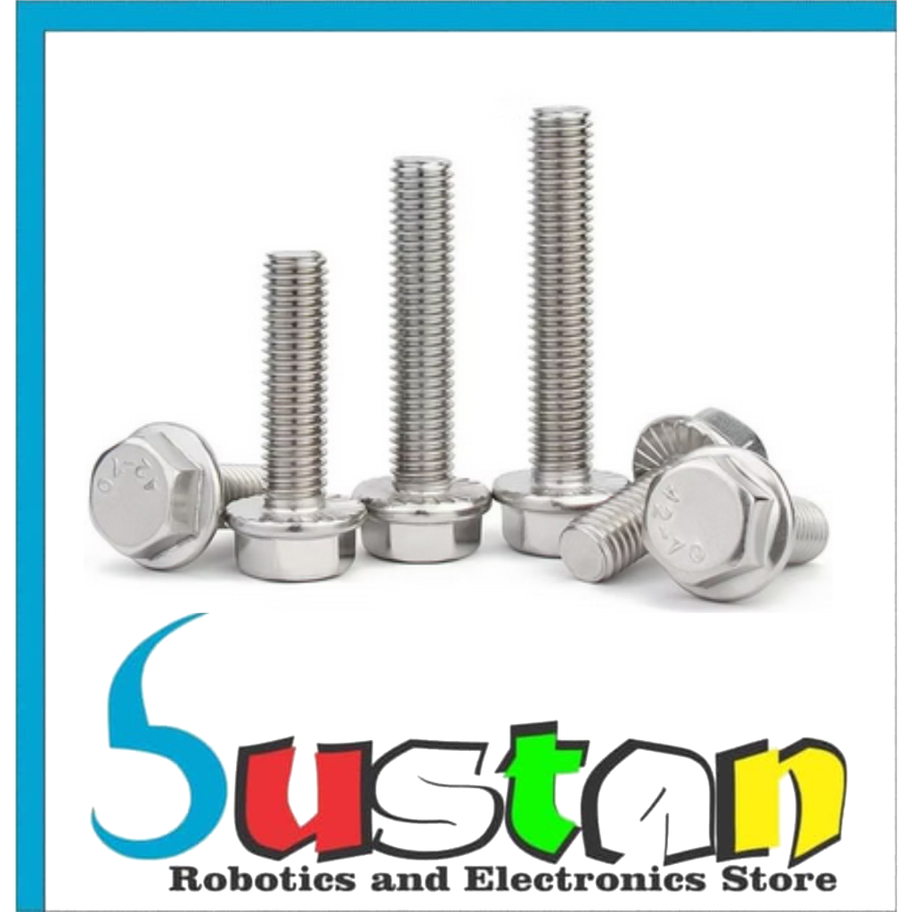Jual BAUT FLANGE BOLTS SS304 HEXAGONAL M6X30 HEAD TOPI HIGH 30MM 3 CM ...