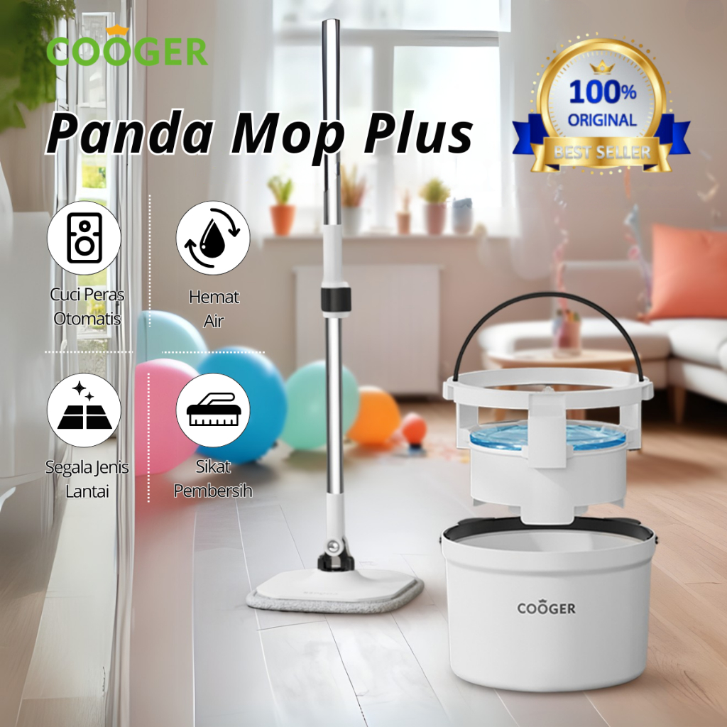Jual COOGER Alat Pel Lantai Plus 2IN1 dengan Ember Bentuk Panda Panda ...