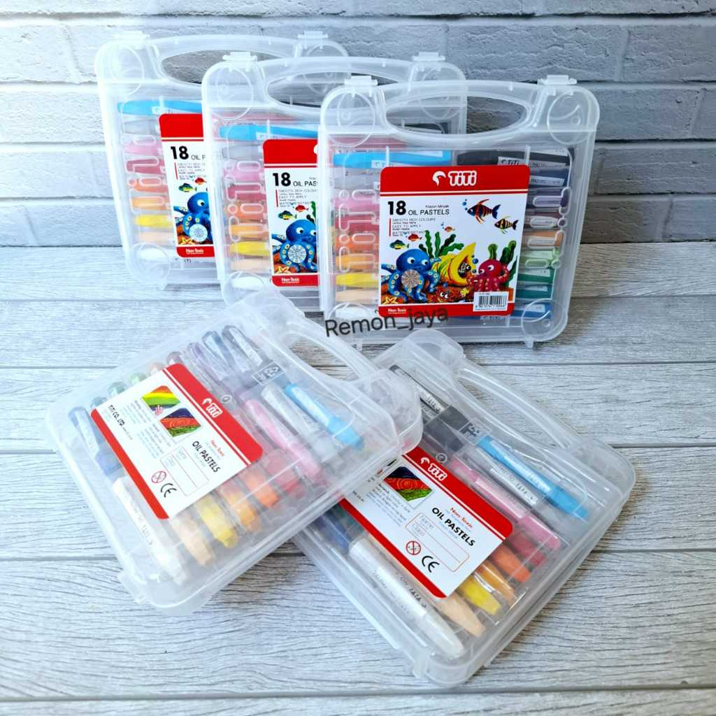 Jual TiTi Crayon 18 warna/ oil pastels | Shopee Indonesia