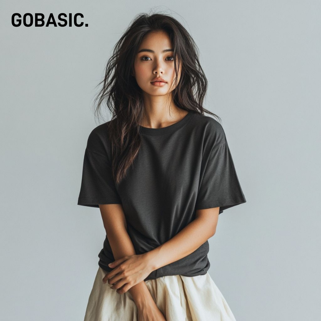 Jual GOBASIC - Kaos Wanita Oversize Polos Lengan Pendek Kaos Cewek Premium Kekinian Oversized ...