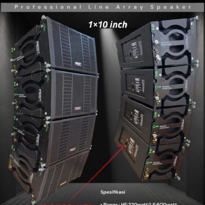 Jual Speaker line array Fest HDL 110 original 10inch linearray HDL-110 | Shopee Indonesia