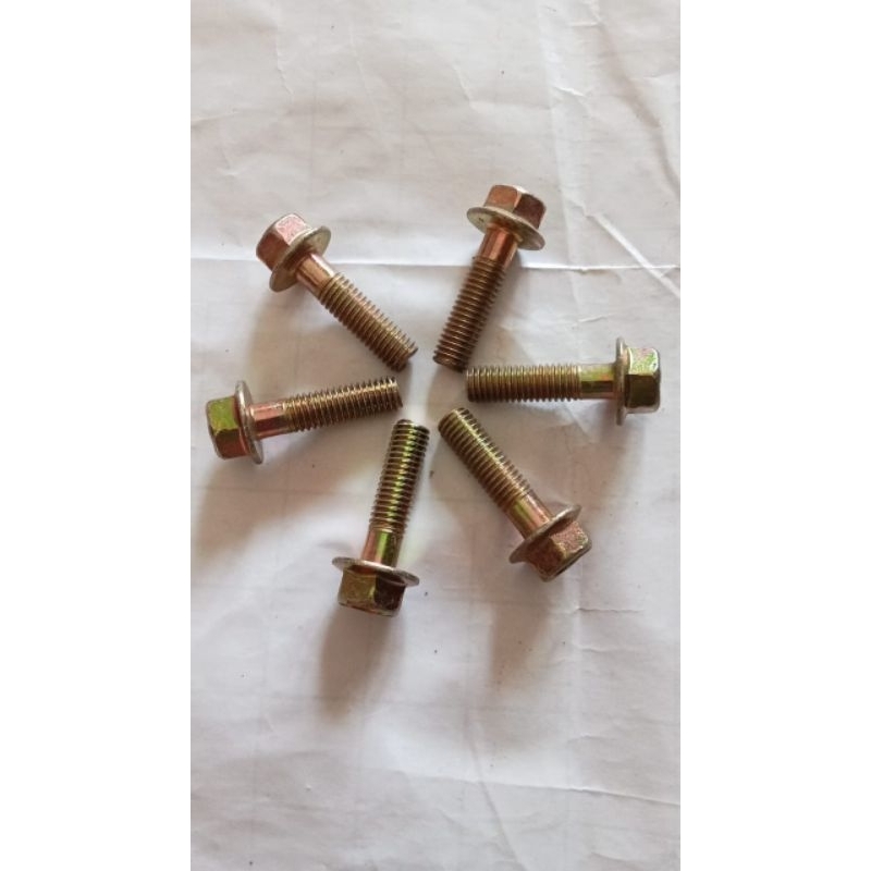 Jual Baut Flange M6×40 /Flange Bolt /Baut Topi /Kunci 10 /(Per Pcs) | Shopee Indonesia