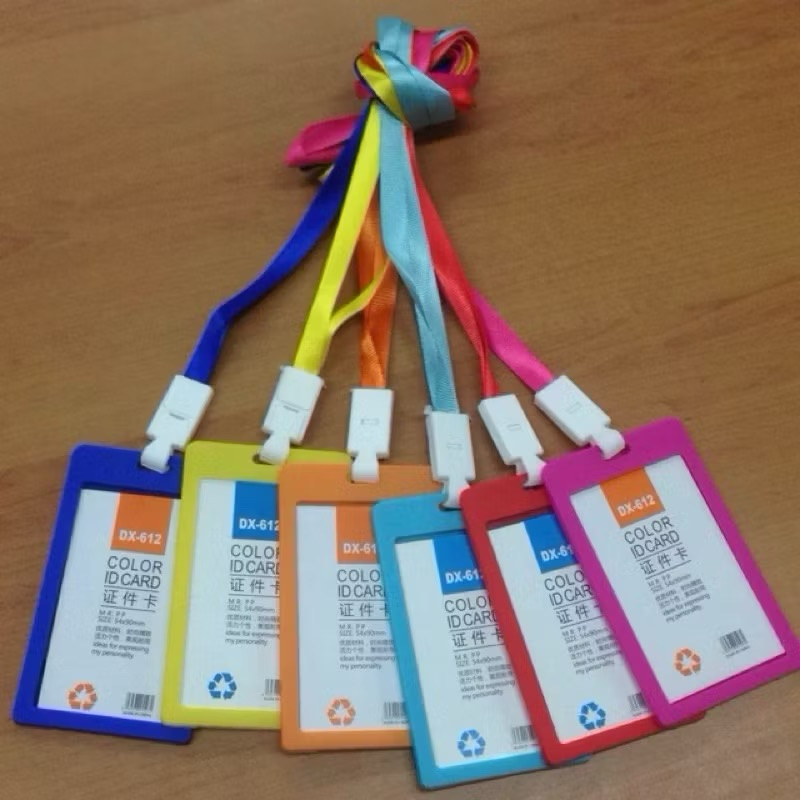 Jual GB Paket name Tag 1 SISI / Casing id card + Tali / Name Tag ID ...
