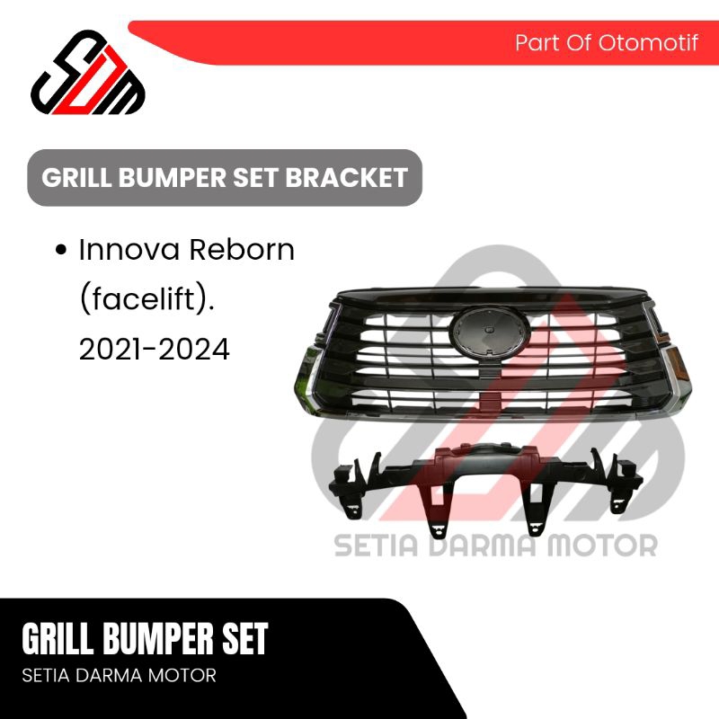Jual Grill Bumper Bracket Complete Set Innova Reborn Facelift 2021 2022 ...