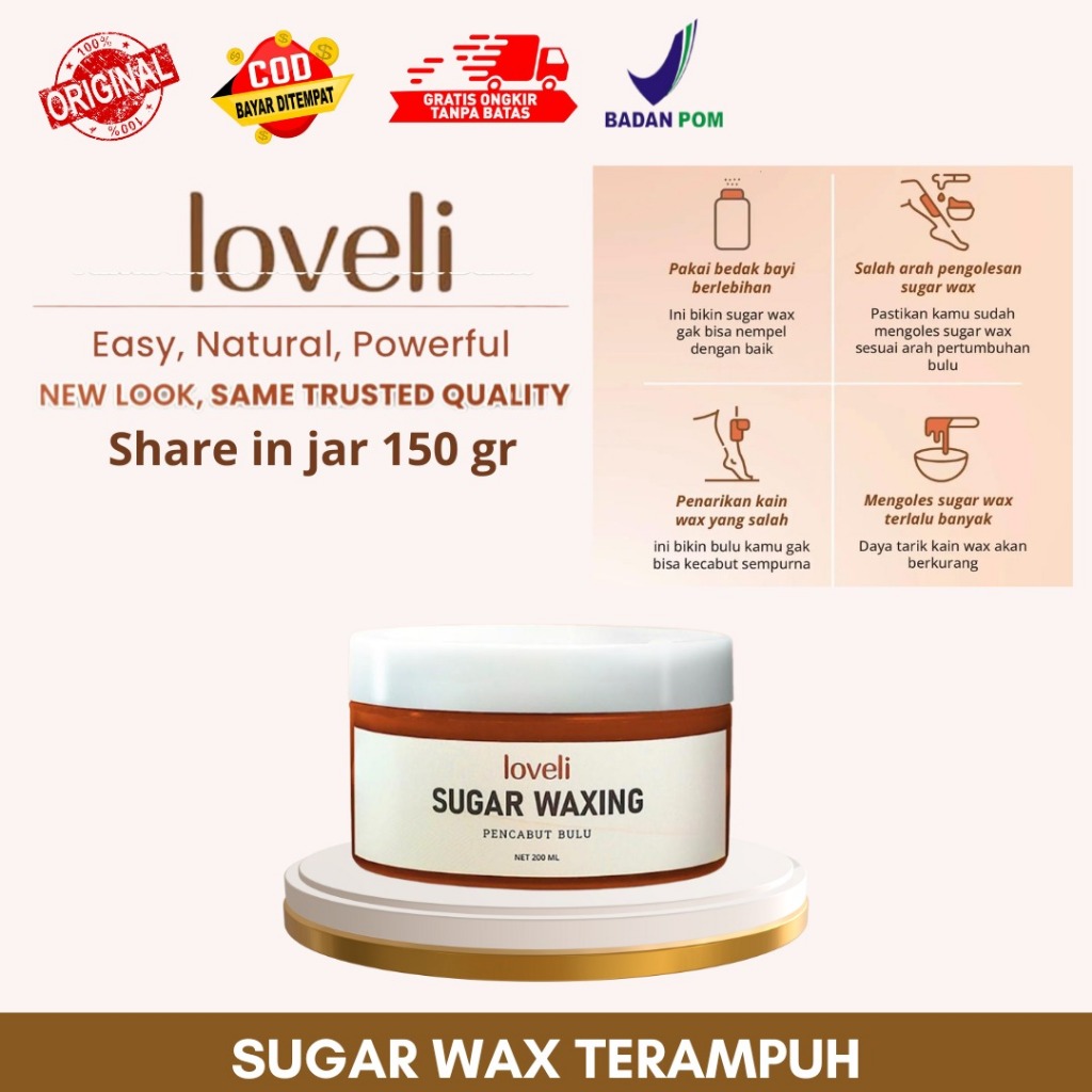 Jual Loveli Sugar Waxing Pencabut Bulu SB - Loveli Sugar Wax | Waxing Kit | Pencabut Bulu |Free ...
