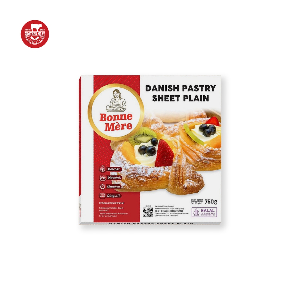 Jual Bonne Mere Danish Pastry Sheet Plain 750gr - Brothermeatshop ...