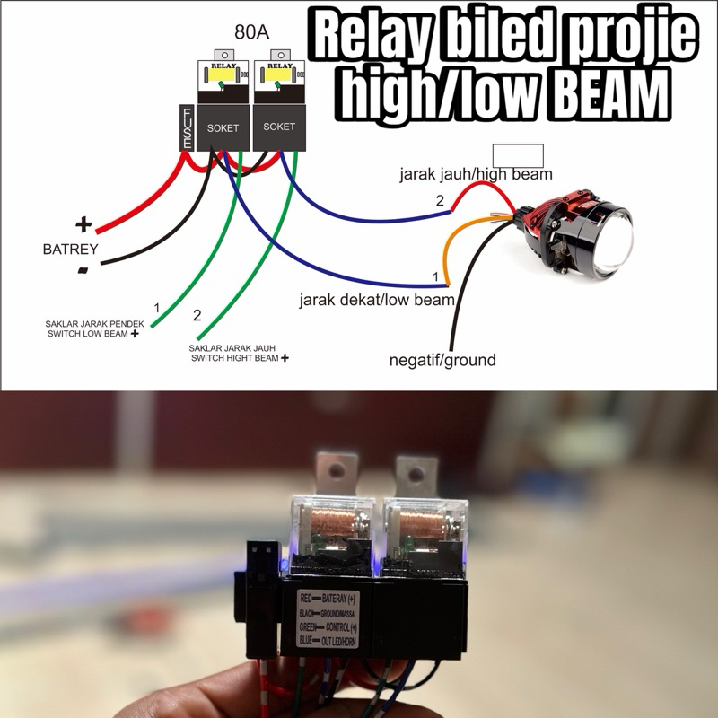 Jual Relay set Biled Proje High/low BEAM | Shopee Indonesia