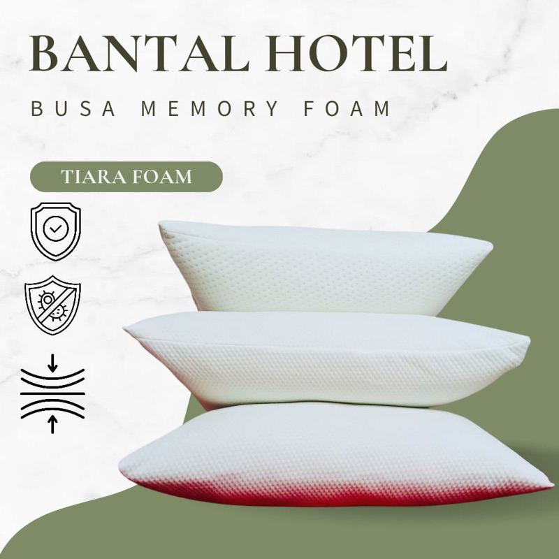 Jual BANTAL HOTEL PREMIUM BUSA FULL MEMORY FOAM 60x40 cm, BISA SATUAN ...