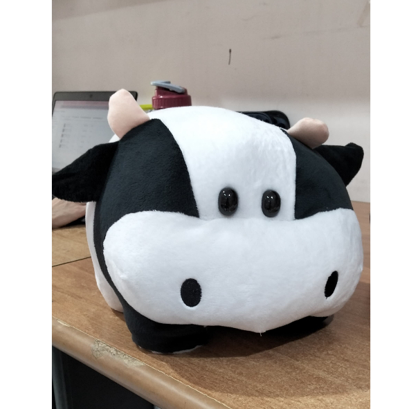 Jual Dreamtoys96 Boneka Sapi Bulat Animal Cow Bulat Hitam Putih Ukuran ...