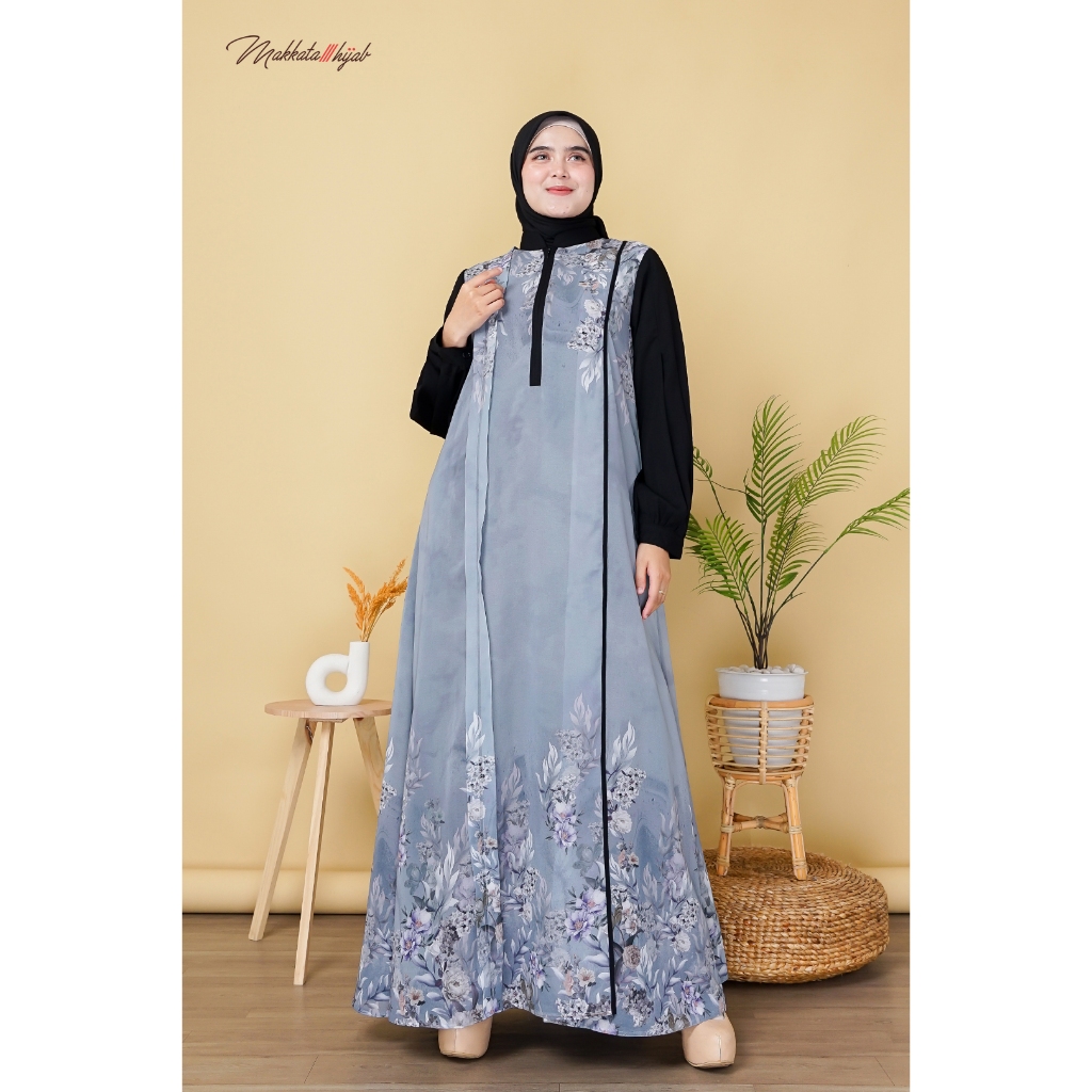 Jual New Aera Dress Motif Daisy Gamis Wanita Cewe Kekinian Kondangan ...