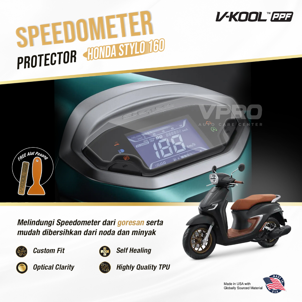 Jual VKOOL PPF Speedometer Motor Honda Stylo 160 / Anti Gores | Shopee ...
