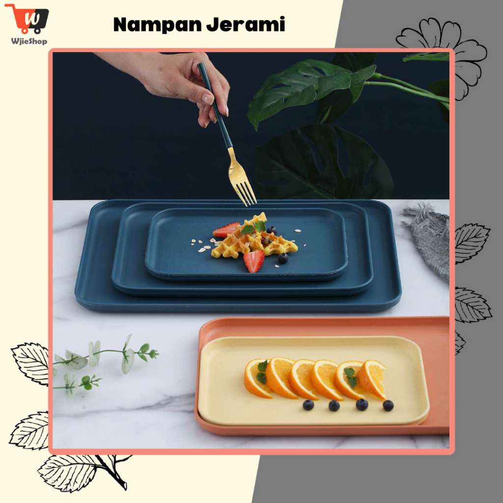 Jual Nampan Plastik Serbaguna Nampan Jerami Wadah Tempat Saji Makanan ...
