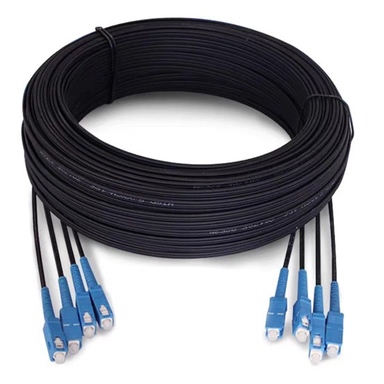 Jual KABEL FIBER OPTIC / OPTIK FO 4 CORE PRECON FTTH SINGLE MODE SC OUTDOOR 50 / 100 / 150 / 200 ...