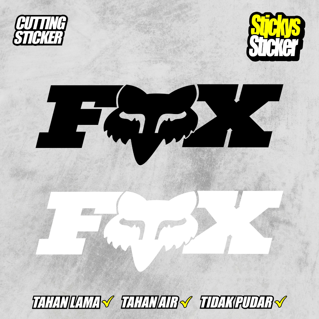 Jual Sticker Logo FOX cutting sticker FOX 7 pilihan warna dan ukuran ...