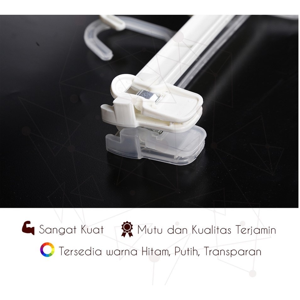 Jual Hanger Jepit Dewasa 30cm Plastik Tebal Warna Putih & TRANSPARAN ...