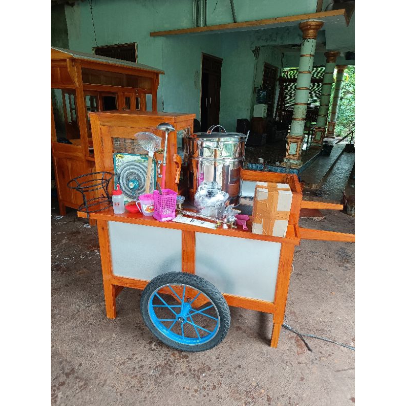 Jual gerobak cilok dan bakso keliling super komplit | Shopee Indonesia