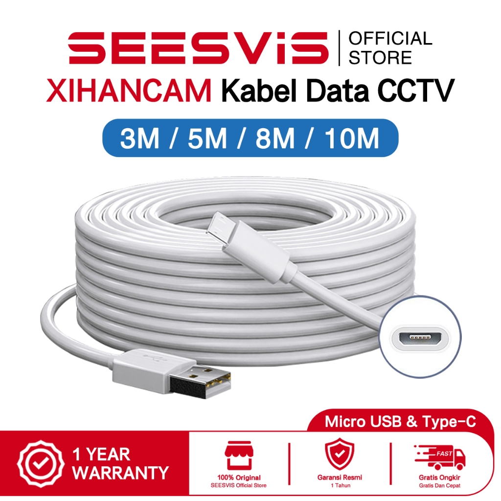 Jual SEESViS XIHANCAM Kabel Data 3 Meter Kabel Micro USB 5 Meter Kabel ...