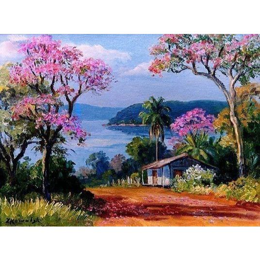 Jual Lukisan realis pemandangan alam asli buatan tangan 100% asli ...
