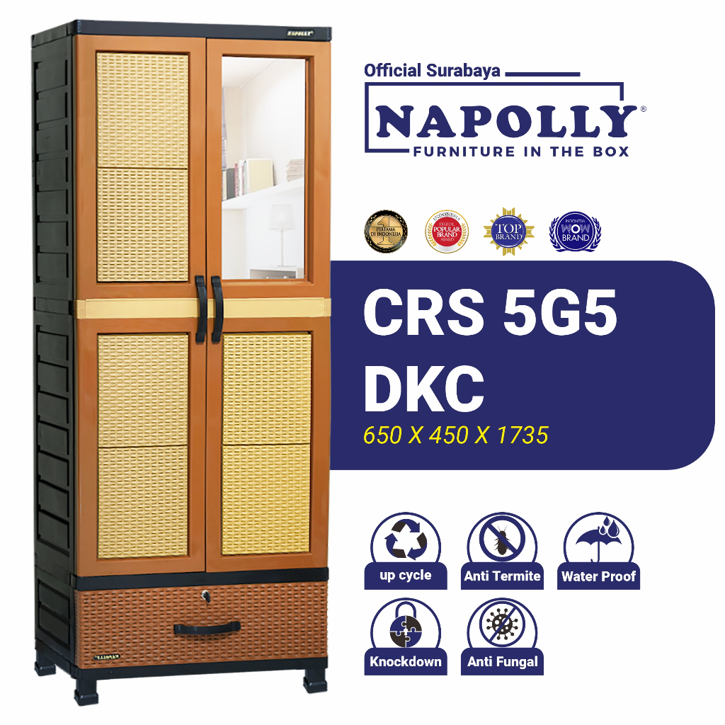 Jual Napolly (Official Surabaya) - Lemari / Kabinet 2 Pintu dengan Rak ...