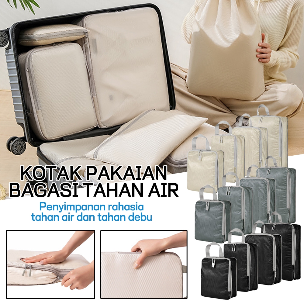 Jual 4pcs/5pcs Set Tas Travel Organizer Storage Bag /Tas Koper Polos/8 ...