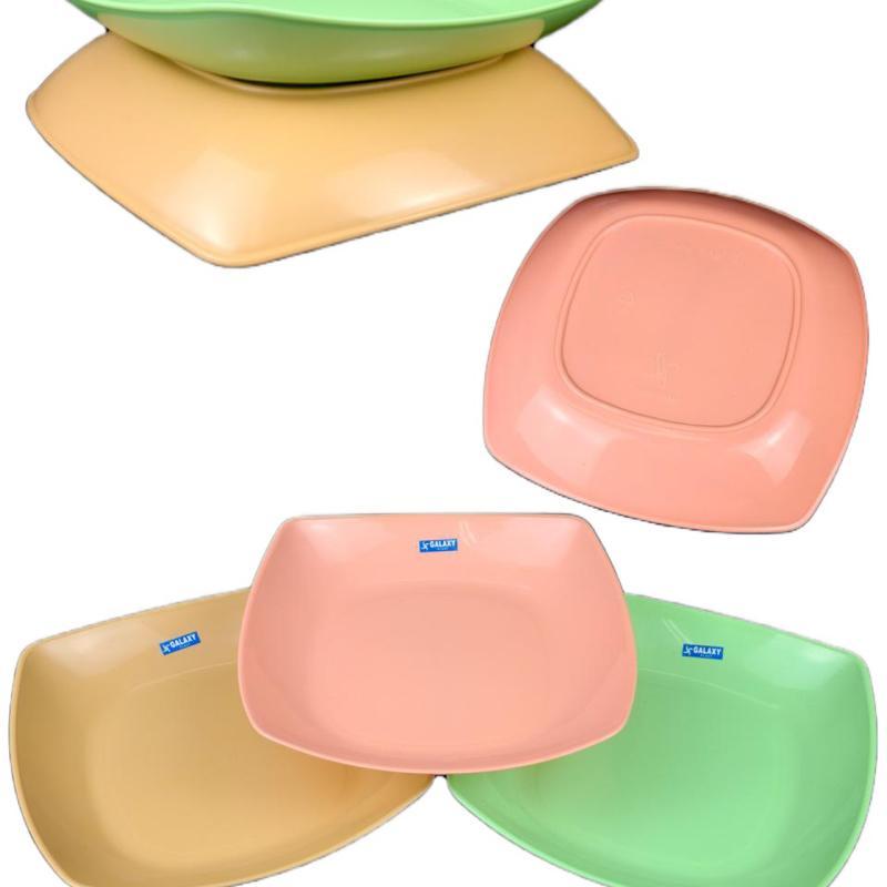 Jual 6-12 PCS Piring Segi 10 Pastel Series / Piring kue segi / piring lauk pauk serba guna ...