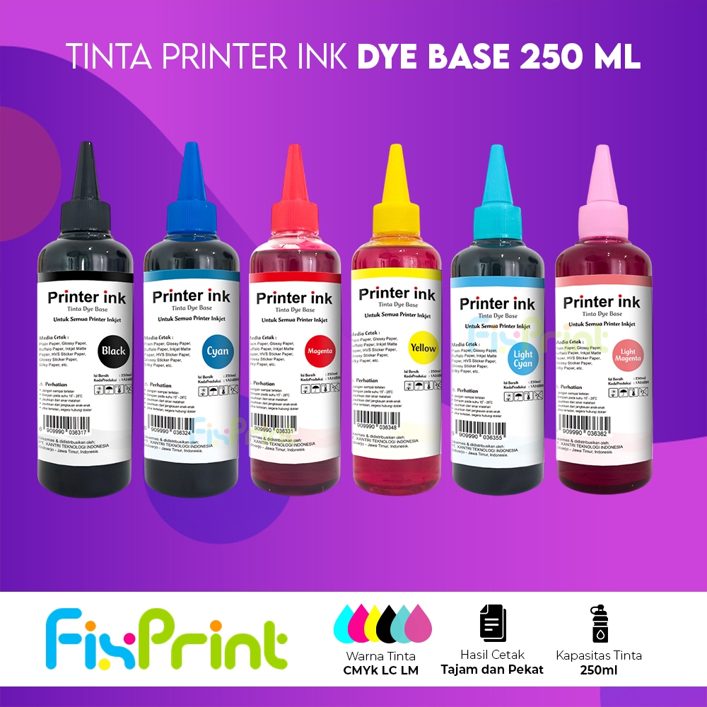 Jual FixPrint Tinta Printer Ink Universal 250ml Universal 2135 2676 ...