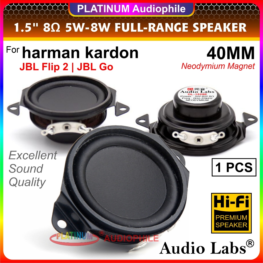 Jual Speaker 1.5 inch 40mm Fullrange 8 ohm 5W-8W Hifi Speker 1.5" Full Range for JBL Flip Go DL ...