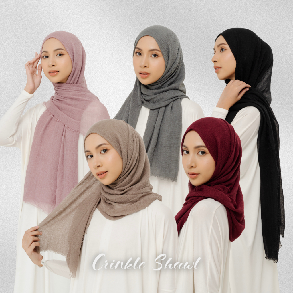 Jual Fahima – Crinkle Shawl (Pashmina Rawis Ironless | Pashmina Kusut ...