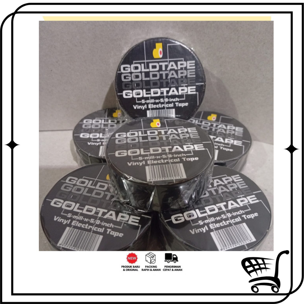Jual Toko99 - ISOLASI SOLATIP KABEL LISTRIK HITAM GOLDTAPE VINYL ...