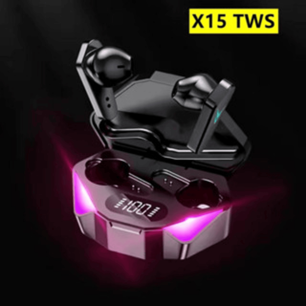 Jual X15 TWS Wireless Bluetooth Headset LED Display Gamer Earbuds with ...