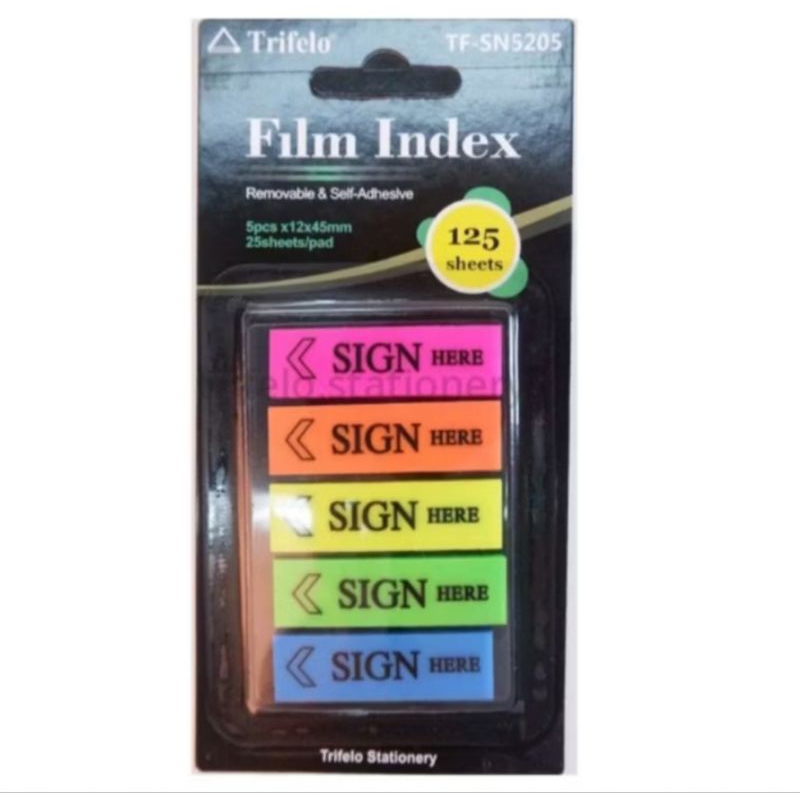 Jual STICKY NOTE/POST IT TRIFELO SIGN HERE TF-SN5205 | Shopee Indonesia
