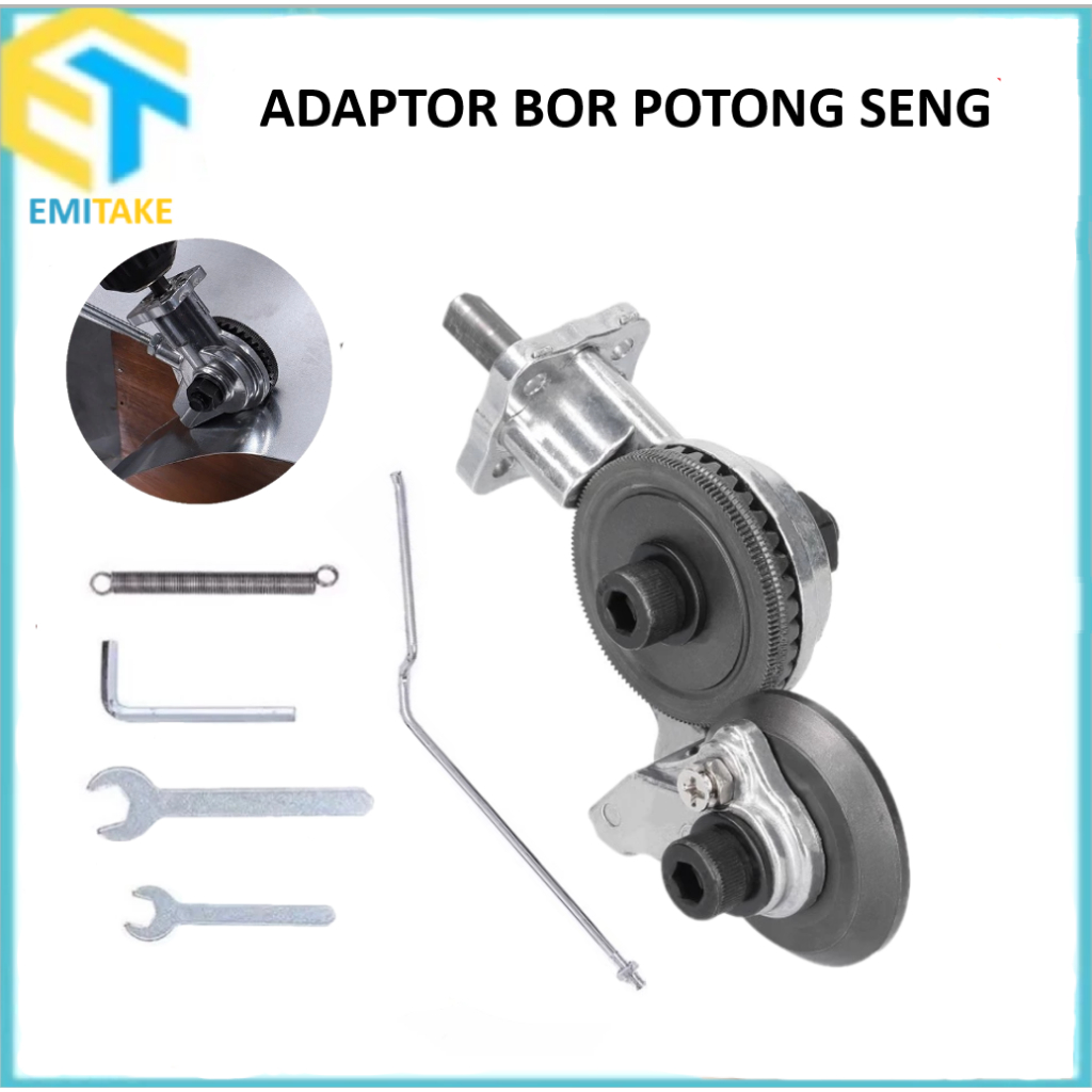 Jual Adaptor Bor Pemotong Seng Plat Lembaran Logam Timah Electric Drill ...