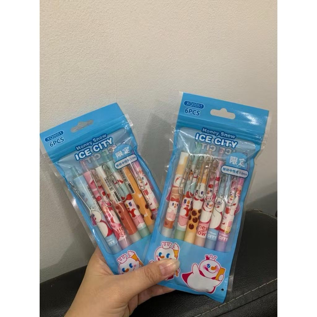 Jual Pulpen Gel Cute Karakter Mixue Pena Kantor Sekolah Aesthetic Warna ...