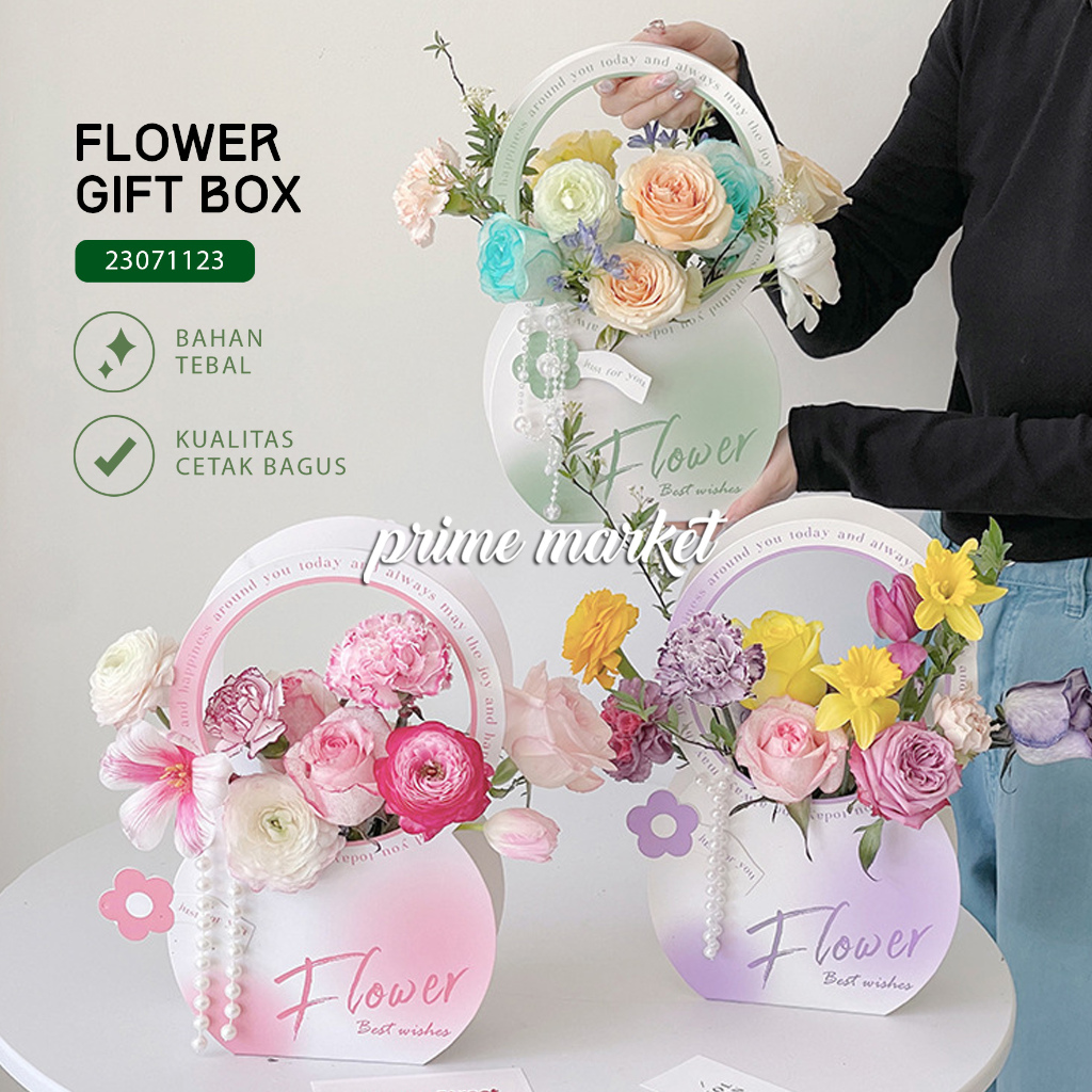 Jual Flower Box Buket Bunga Happiness Around You Kotak Bunga Box Bunga Best Wishes Florist ...