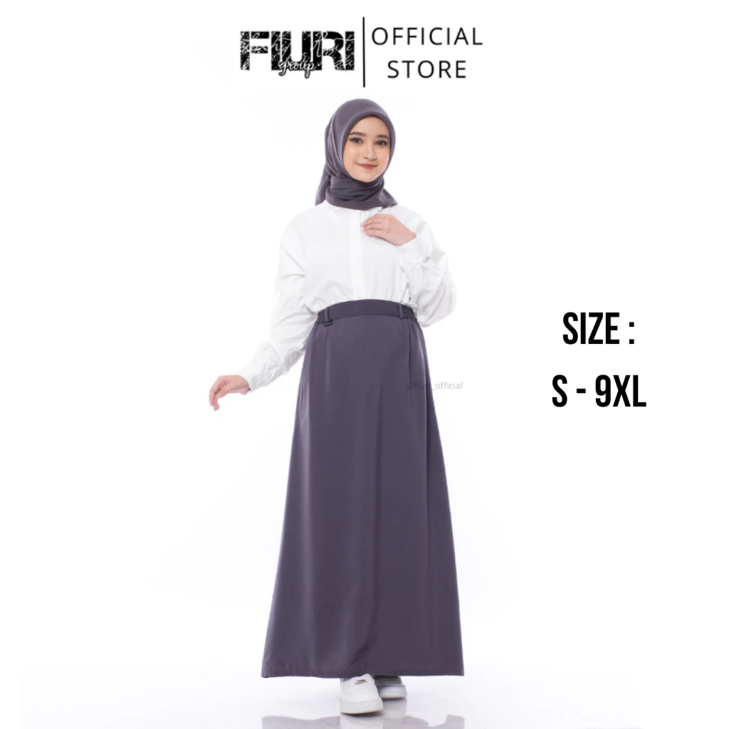 Jual FIURI Official - Ani Basic Skirt S-9XL - Rok Model A Line Kuliah ...