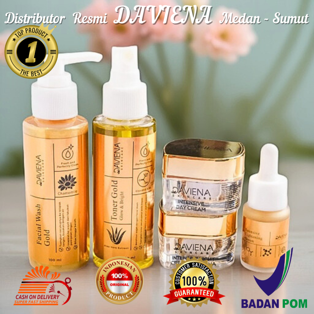 Jual Daviena Skincare Gold Series FORMULASI TERBARU | Set Kecantikan ...