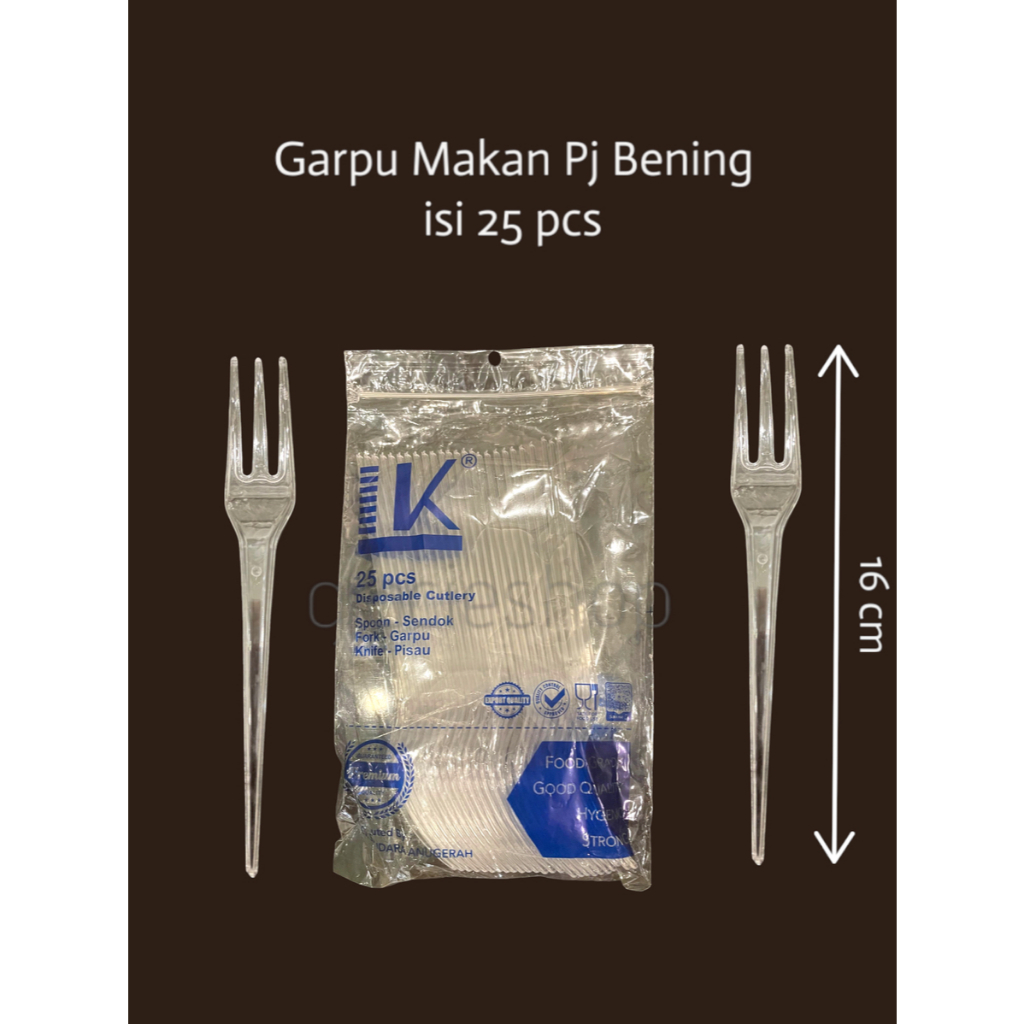 Jual Garpu Plastik / Garpu Plastik Bening / Garpu Sekali Pakai / Sendok ...